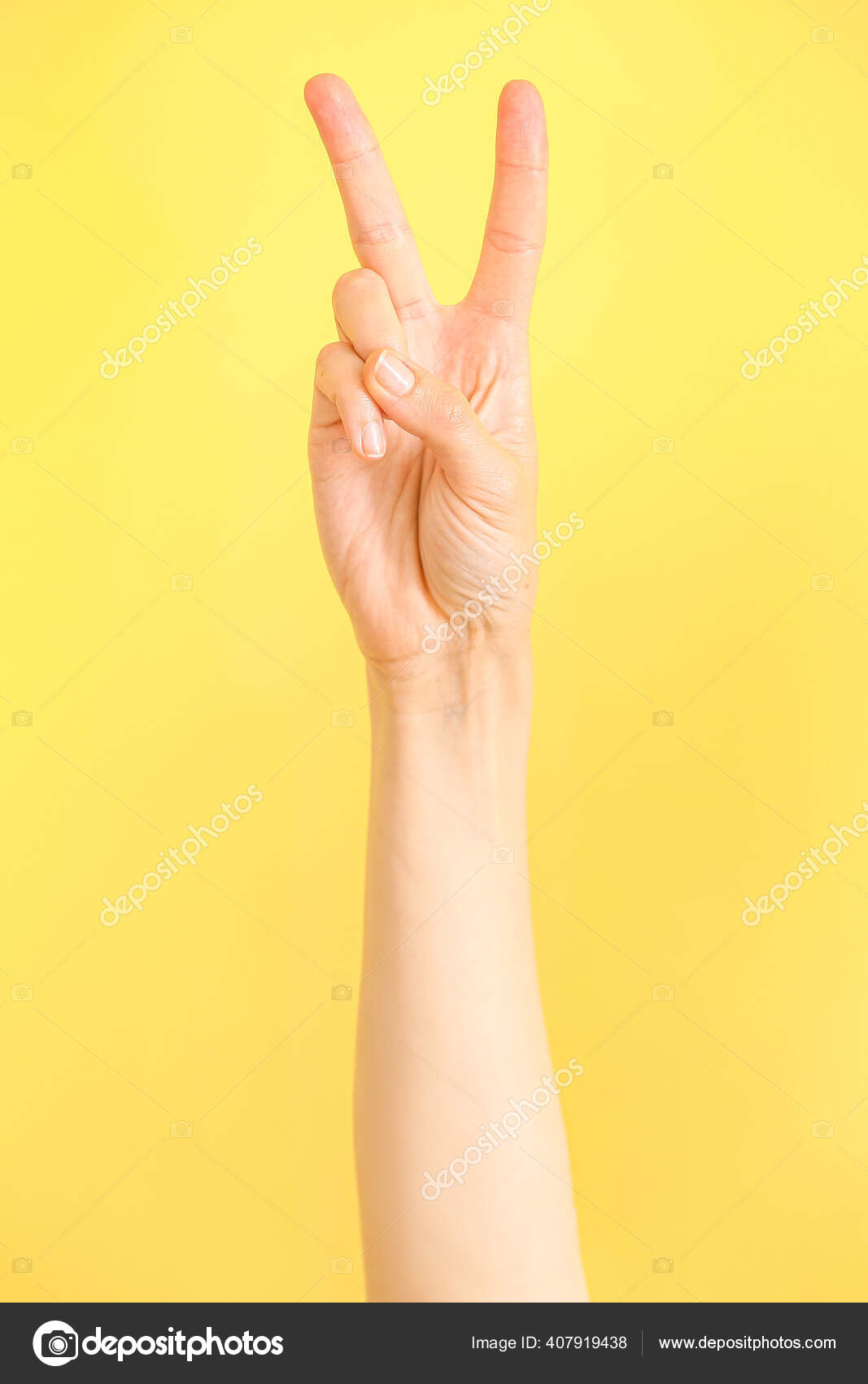 Hand Showing Letter Color Background Sign Language Alphabet Stock Photo ...