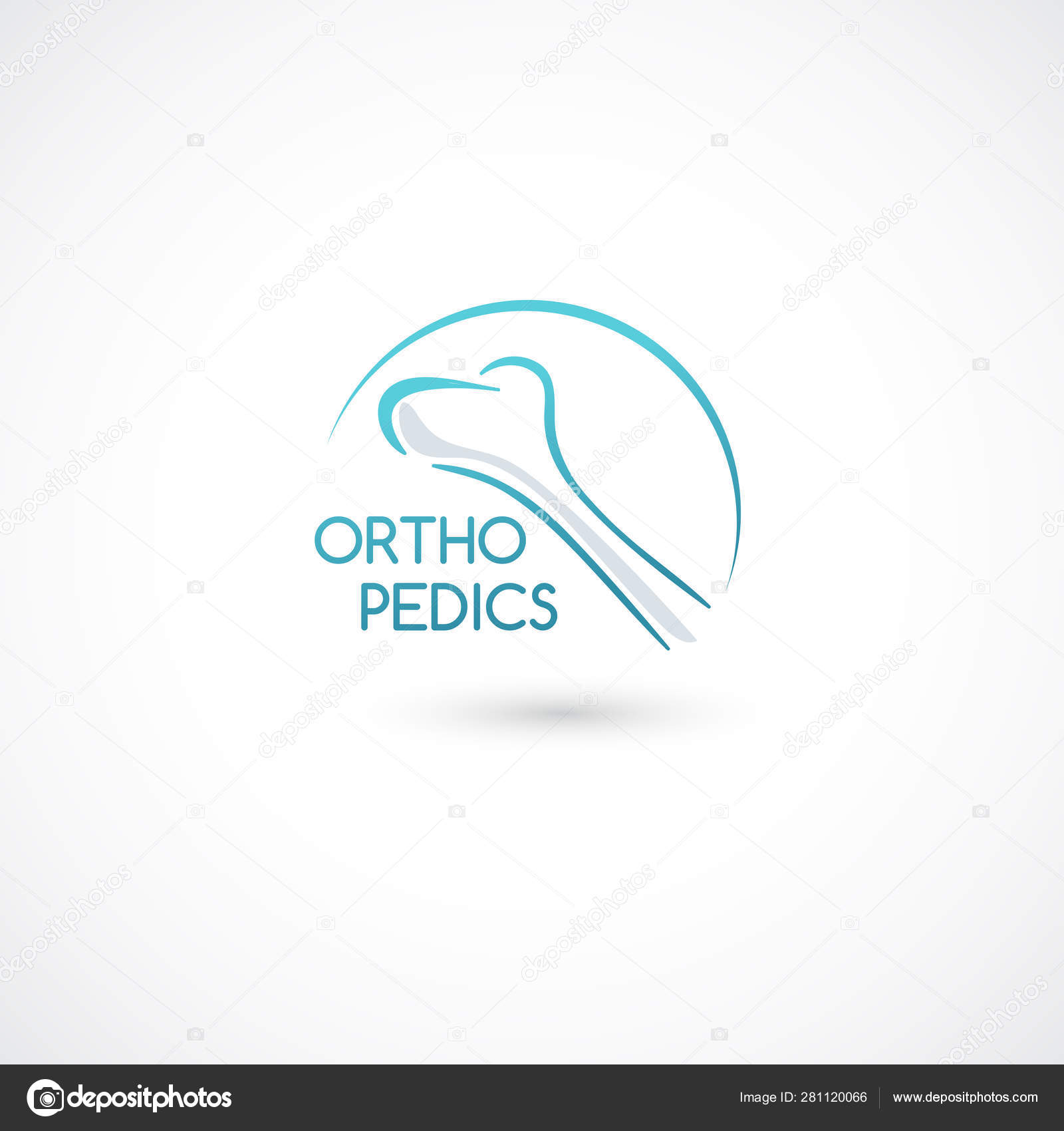 Corporate Orthopedic Logo Template Isolated White Background Vector ...