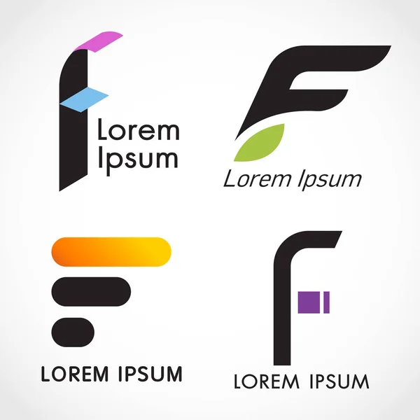 Alphabet Logo Design Template Isolated White Background Vector ...