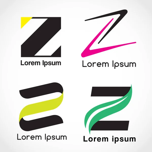 Alphabet Logo Design Template Isolated White Background Vector ...