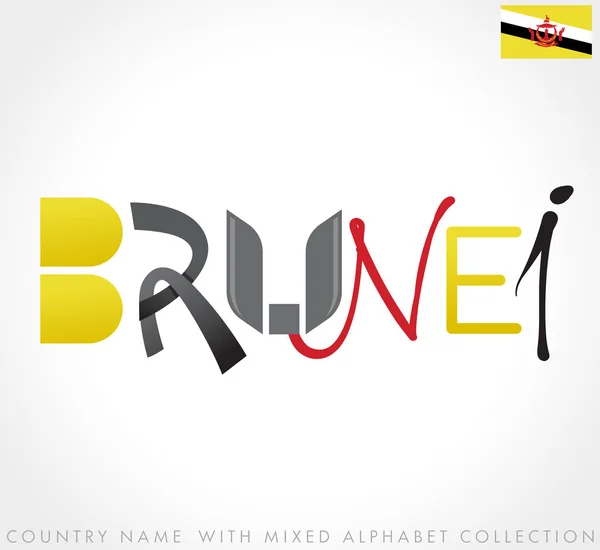 Country Name Mixed Alphabets Isolated White Background Vector ...