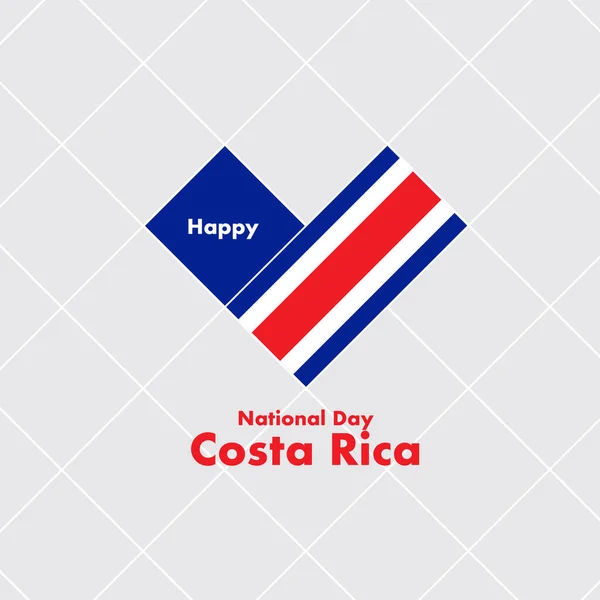 National Day Card Template Heart Shaped Flag Vector Illustration Stock ...