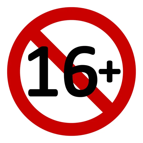 Age Restriction Sign White Background Vector Illustration Stock Vector ...