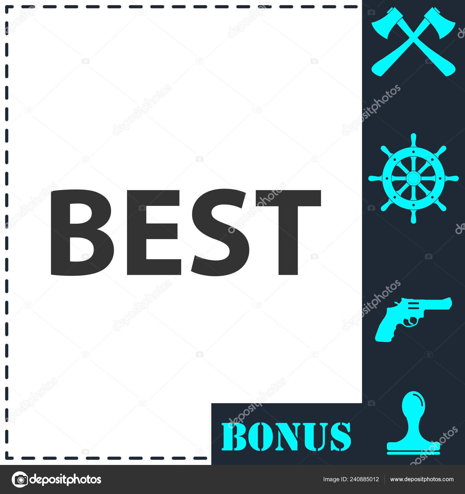 Best Lettering Text Icon Flat Simple Vector Symbol Bonus Icon — Stock ...