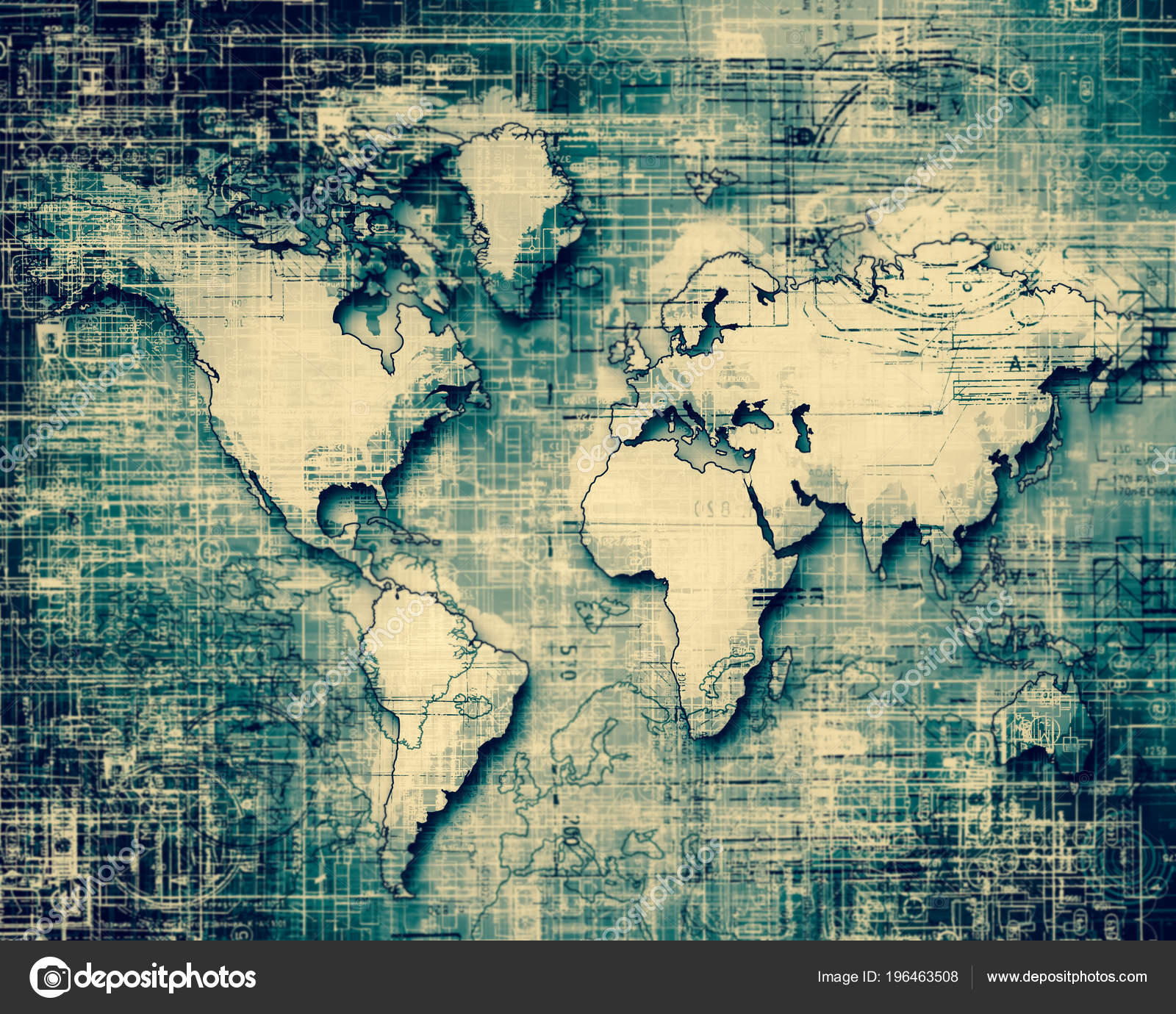 Internet World Map Wallpaper