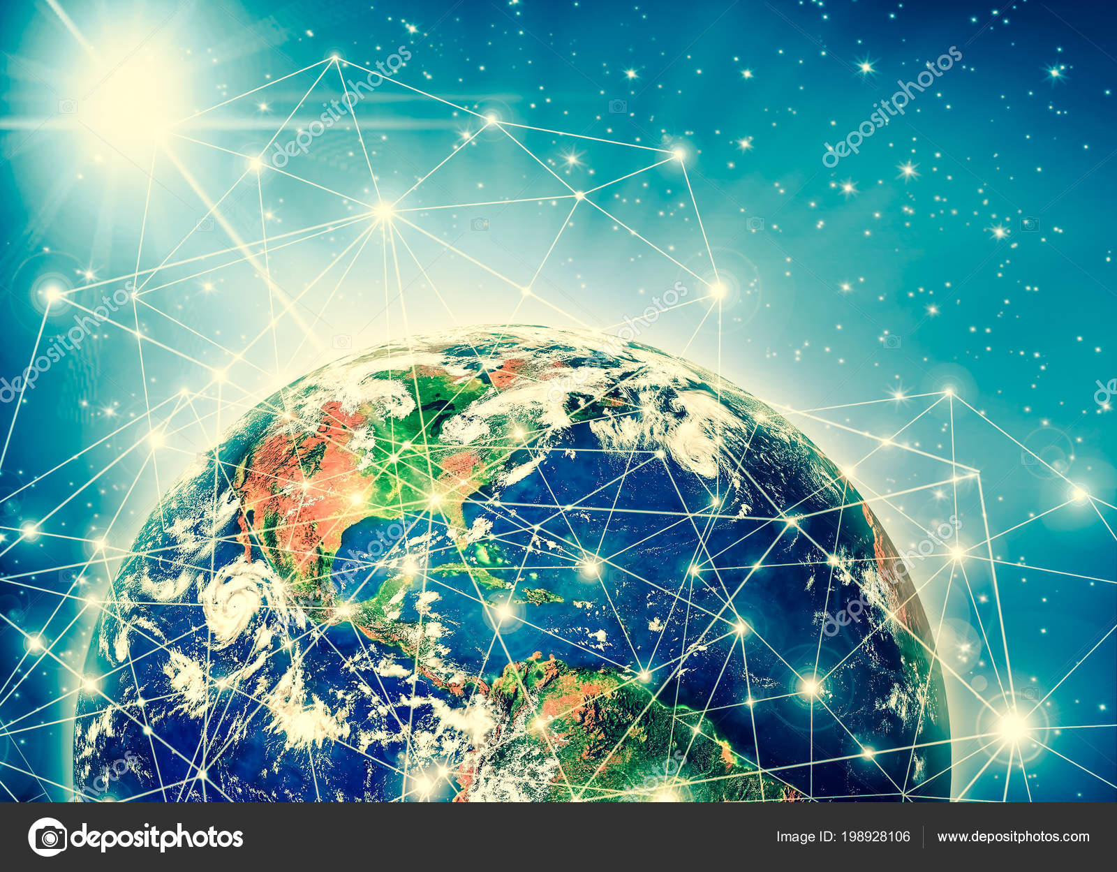 Earth from Space. Best Internet Concept of global business from ...