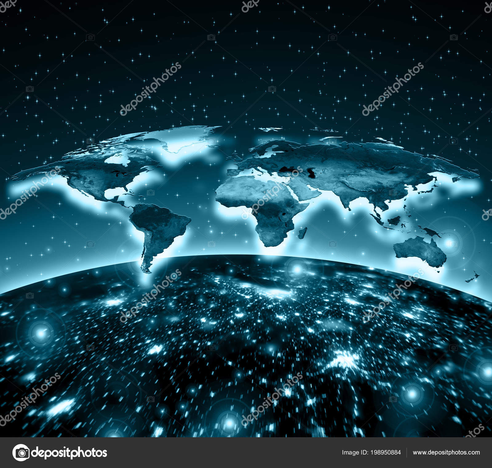 Physical world map illustration. Elements of this image furnished by ...