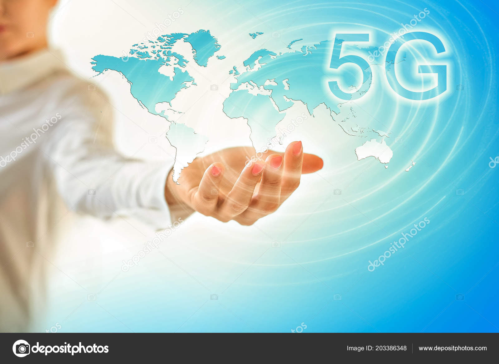 5G k Internet mobile wireless concept. Map from hands. Best Inte — Stock Photo © stori #203386348