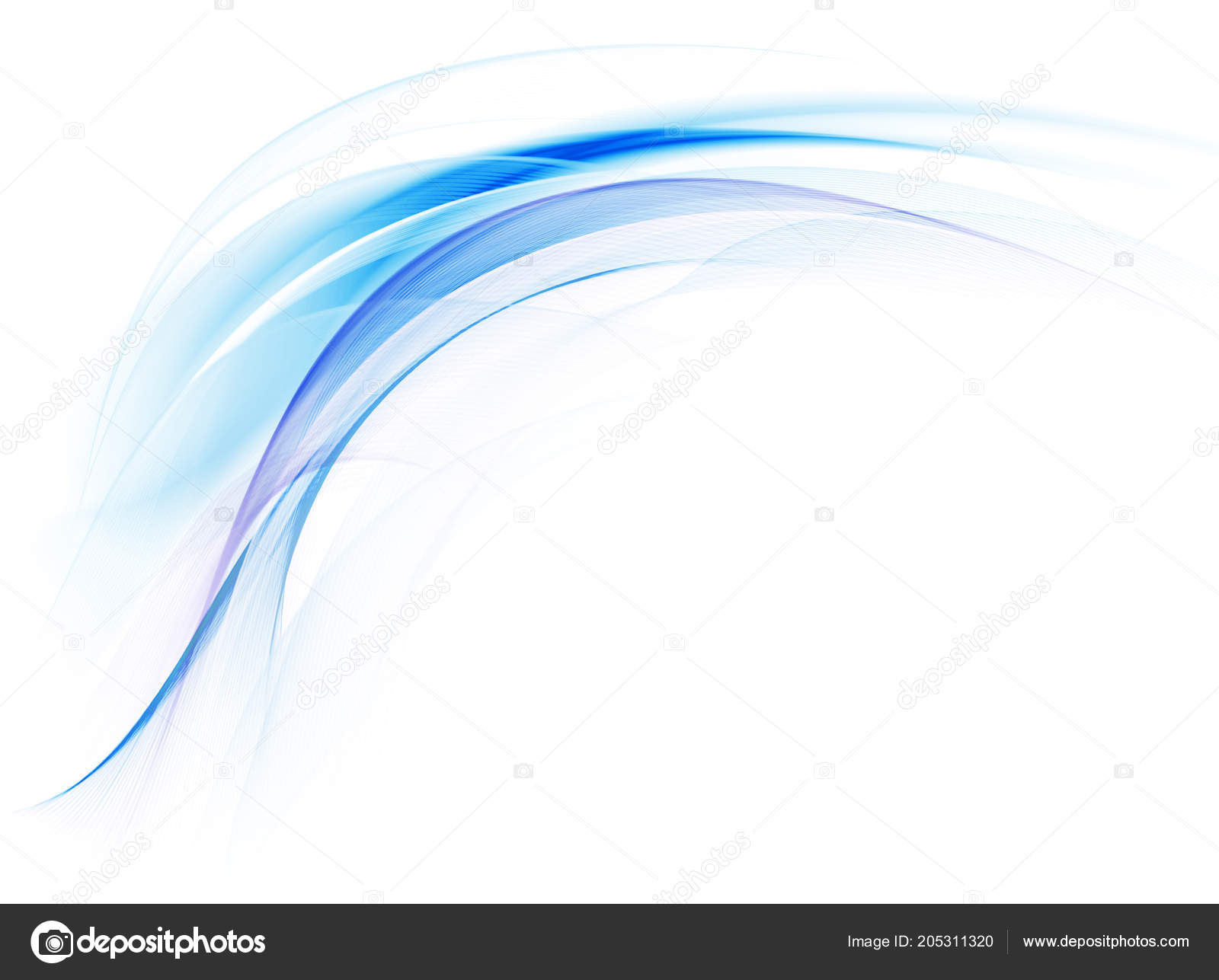 Abstract blue background, abstract lines twisting into beautiful bends ...
