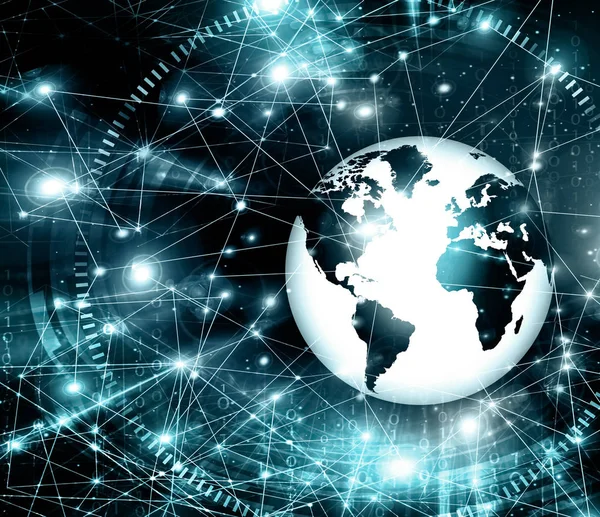 Best Internet Concept of global business. Globe, glowing lines on ...