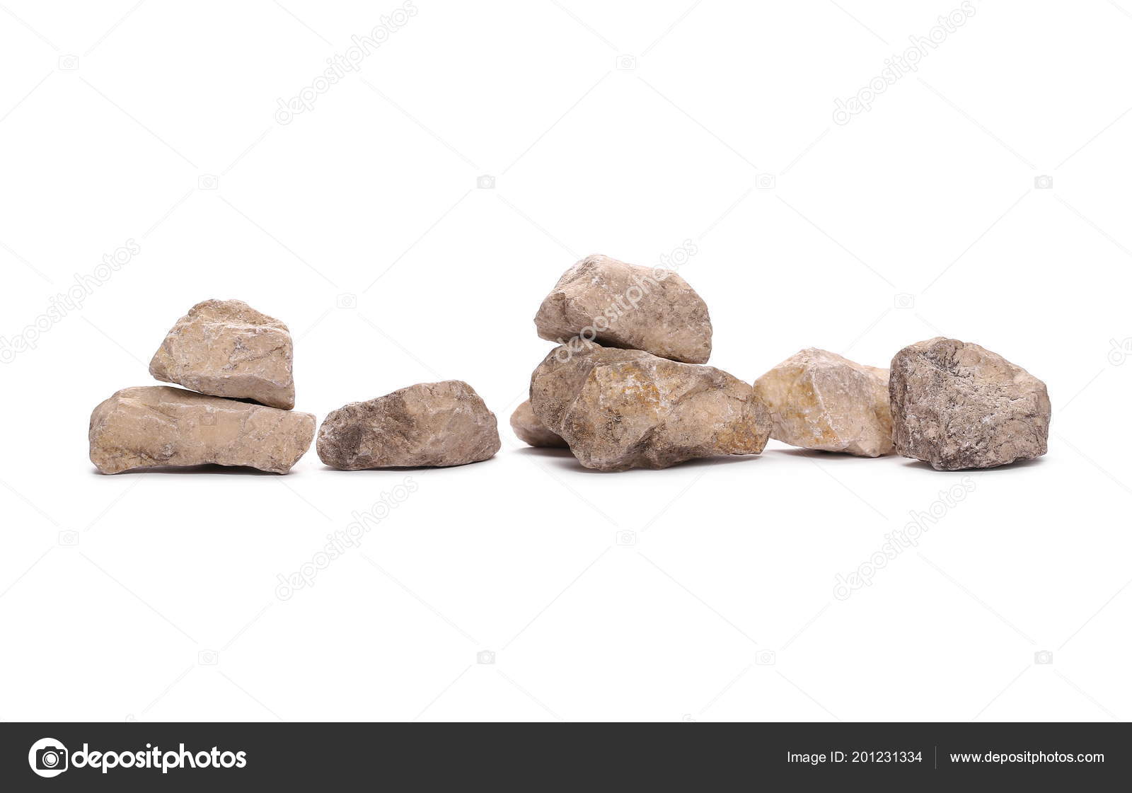 Pile Of Rocks White Background