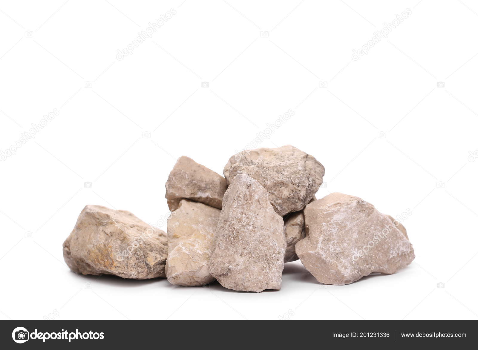 Pile Of Rocks White Background