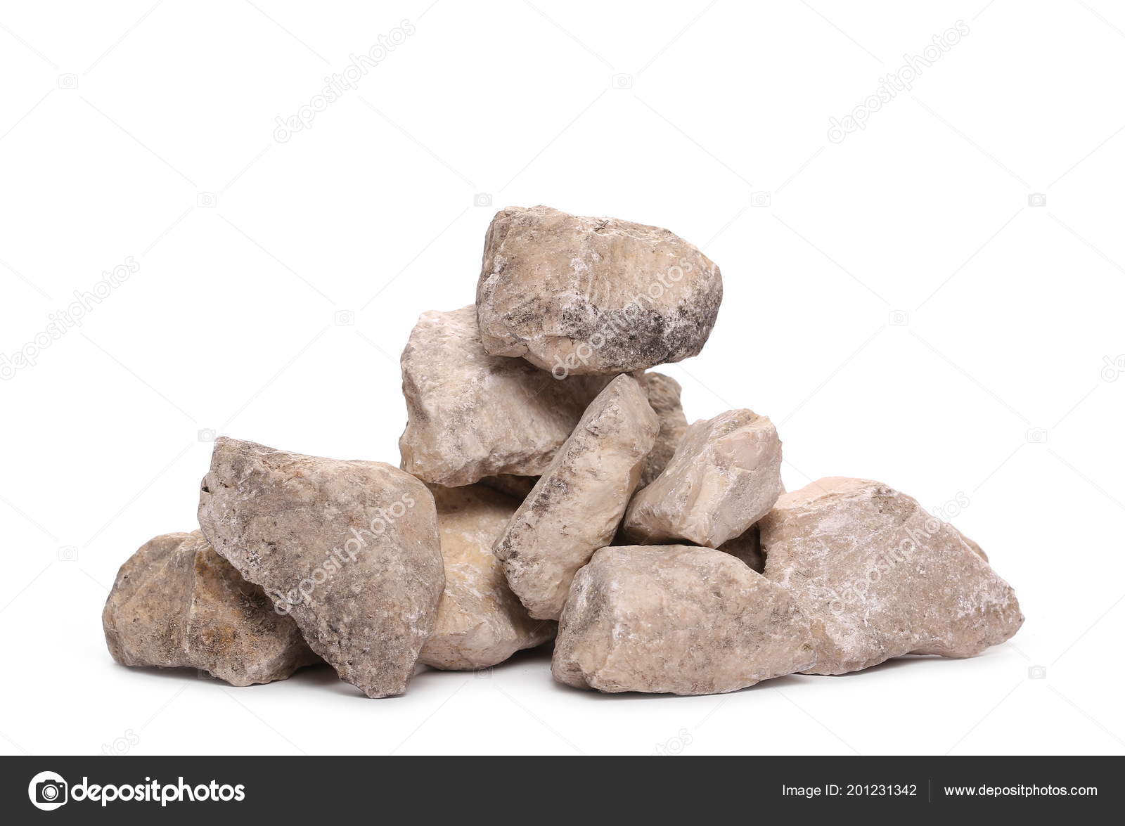 Pile Of Rocks White Background