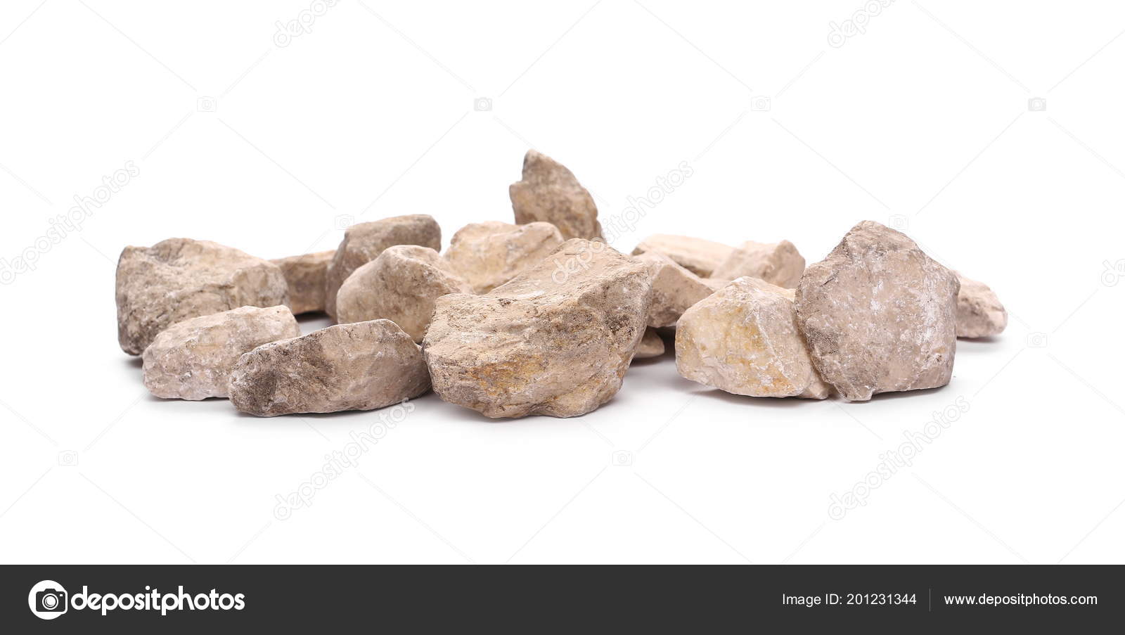 Pile Of Rocks White Background