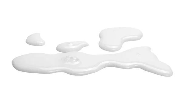 Spilled Milk Puddle Isolated White Background Texture Stock Photo by ...