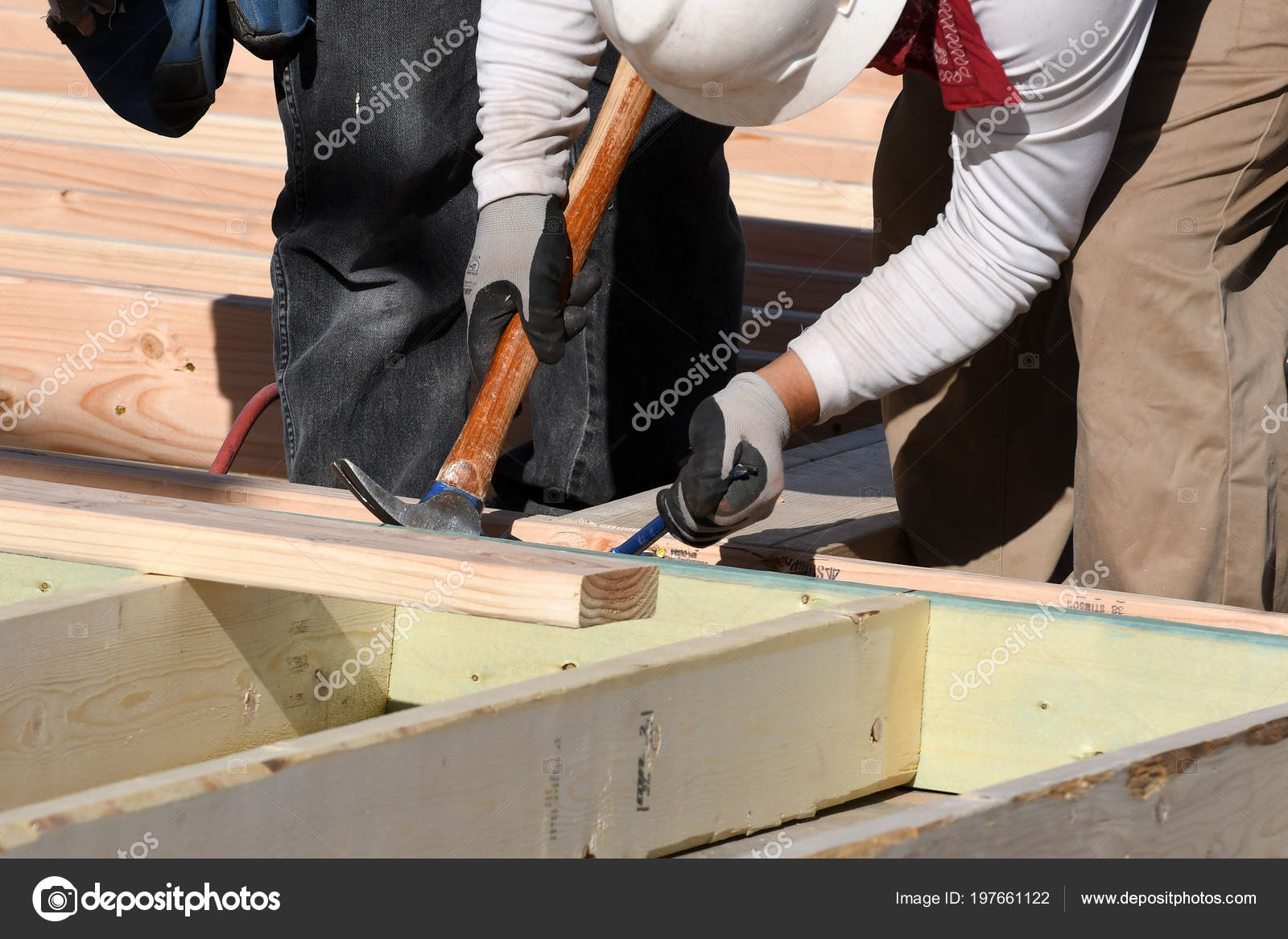 New Construction Framing Being Assembled Crew Construction Company ...