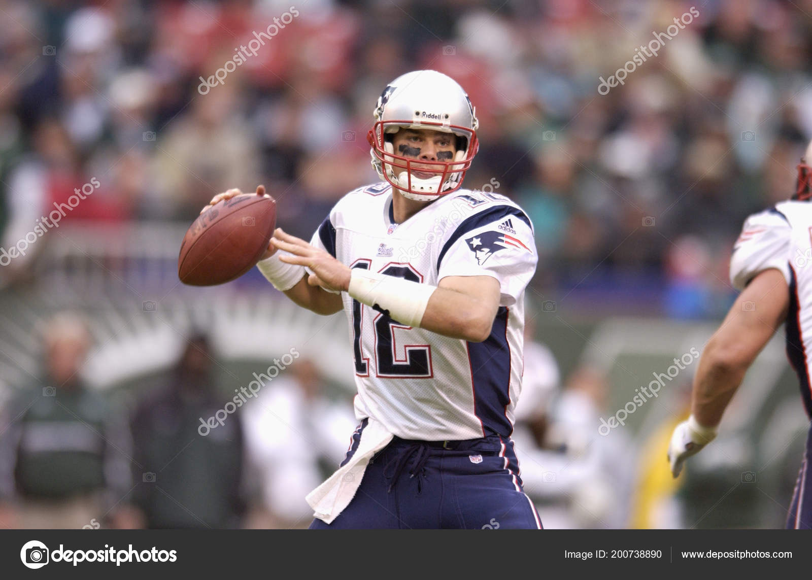 Tom Brady Quarterback New England Patriots Game Action Nfl Season ...