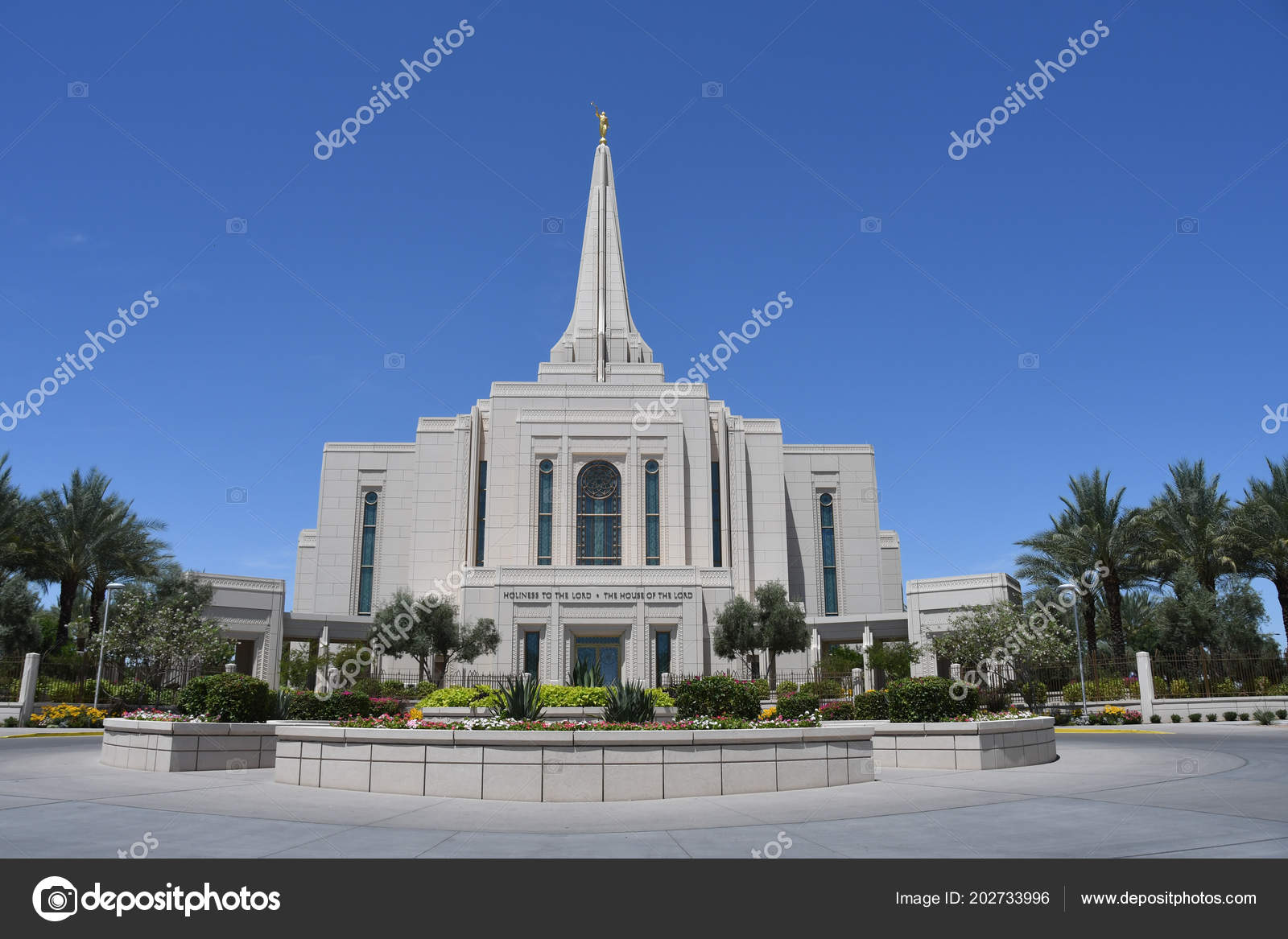 Mormon Tempe Temple Church Jesus Christ Latter Day Saints Town — Stock ...