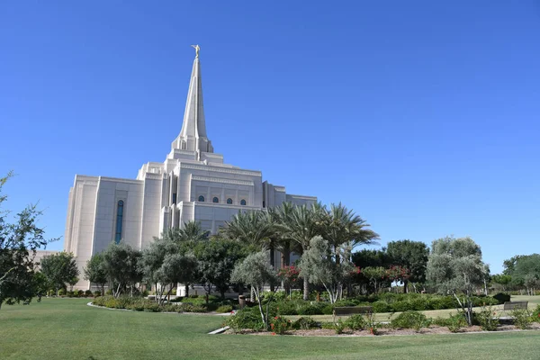 Mormon Tempe Temple Church Jesus Christ Latter Day Saints Town — Stock ...