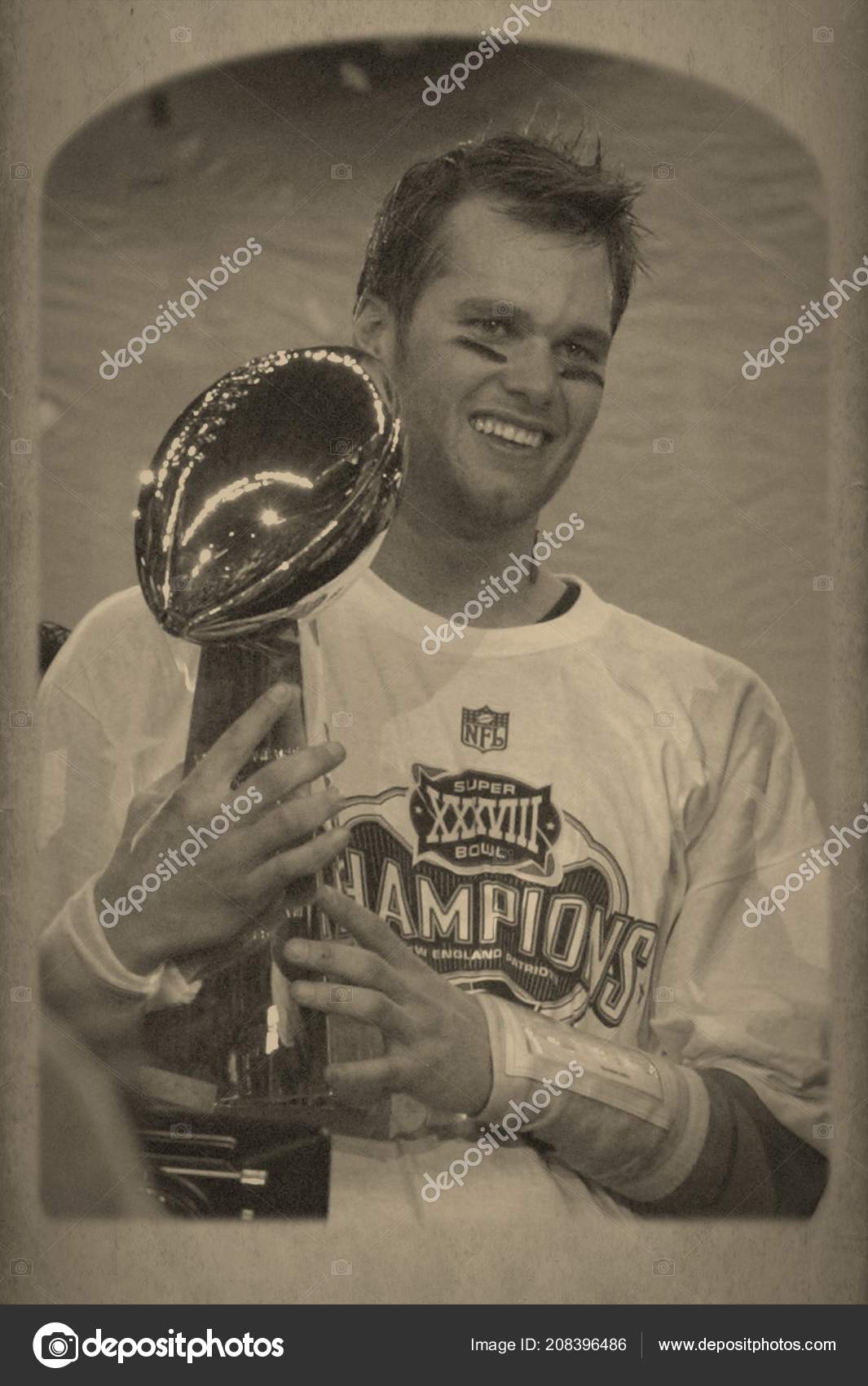 Tom Brady Quarterback New England Patriots Game Action Nfl Season ...