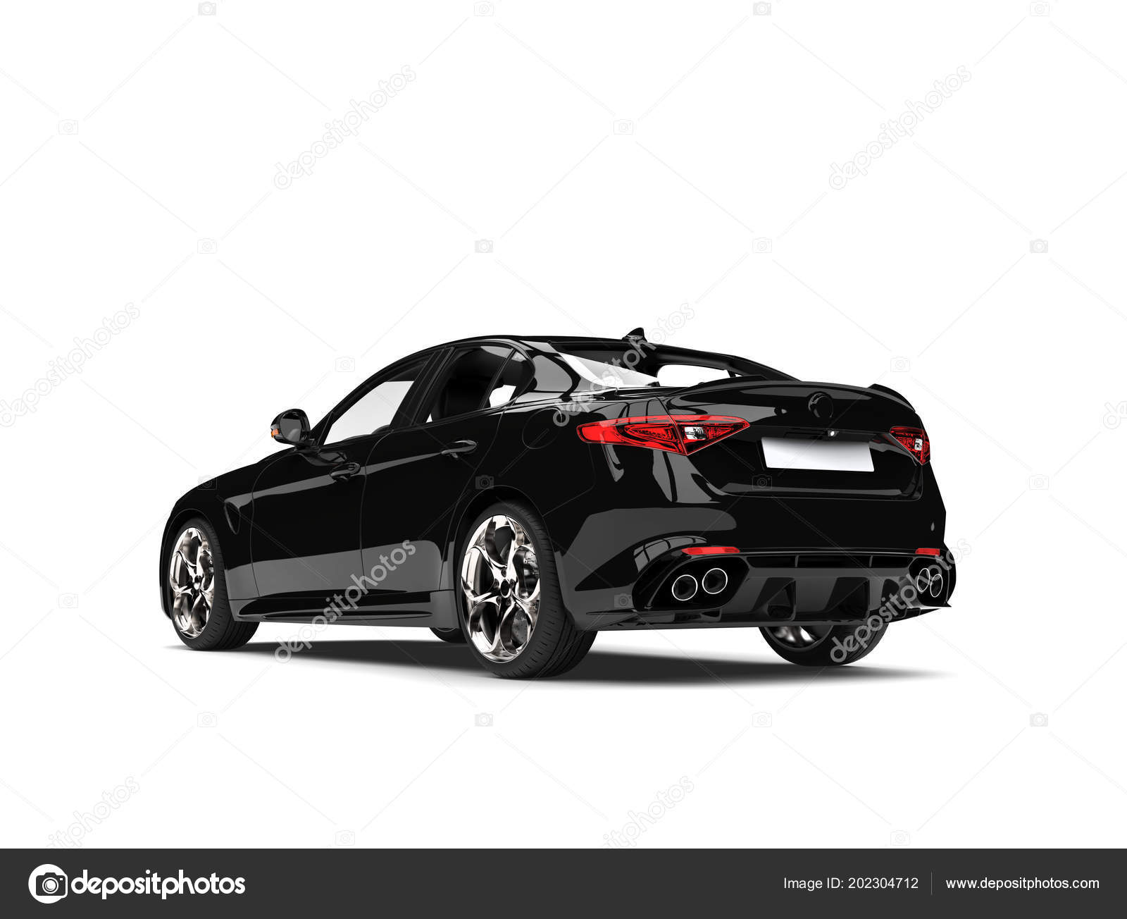 Dark Black Modern Urban Car Tail View — Stock Editorial Photo ...