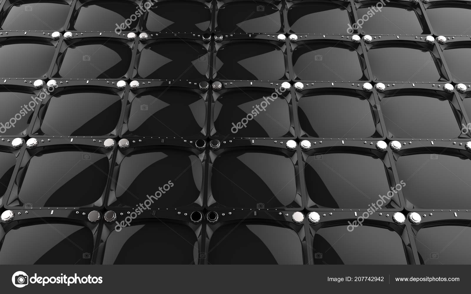 Big Wall Black Shiny Screens Stock Photo by ©Trimitrius 207742942
