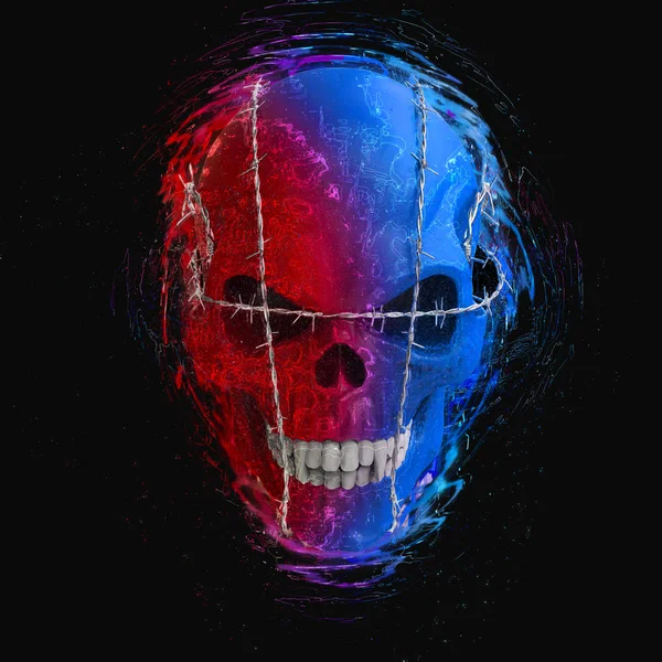 Red white blue skull Stock Photos, Royalty Free Red white blue skull ...