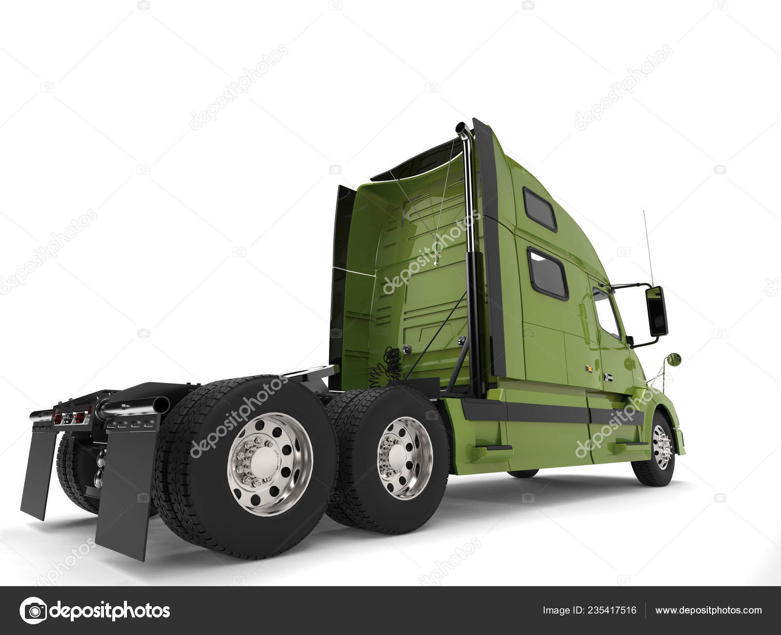 Semi Truck Back View