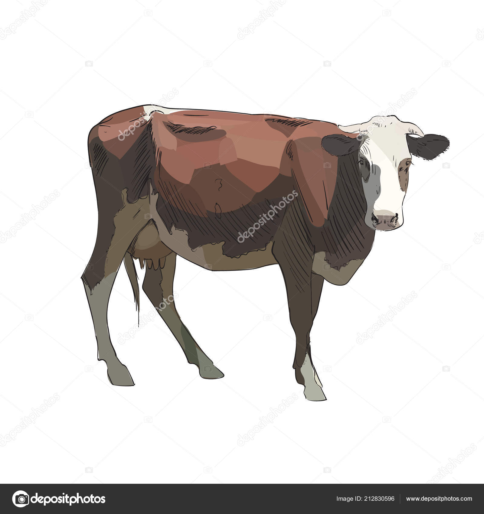 Vector Color Cow Abstract Illustration — Stock Vector © tanshy #212830596