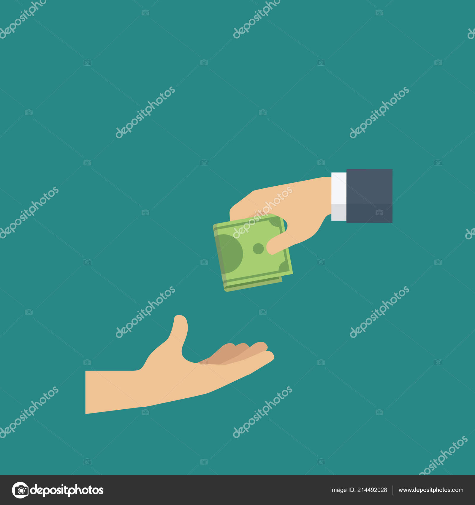 People Giving Money Cartoon