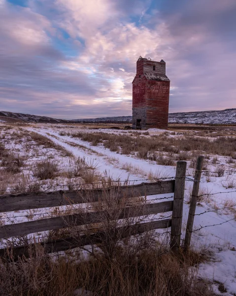 Old Abandoned Grain Elevator Badlands Ghost Town Sharples Alberta ...