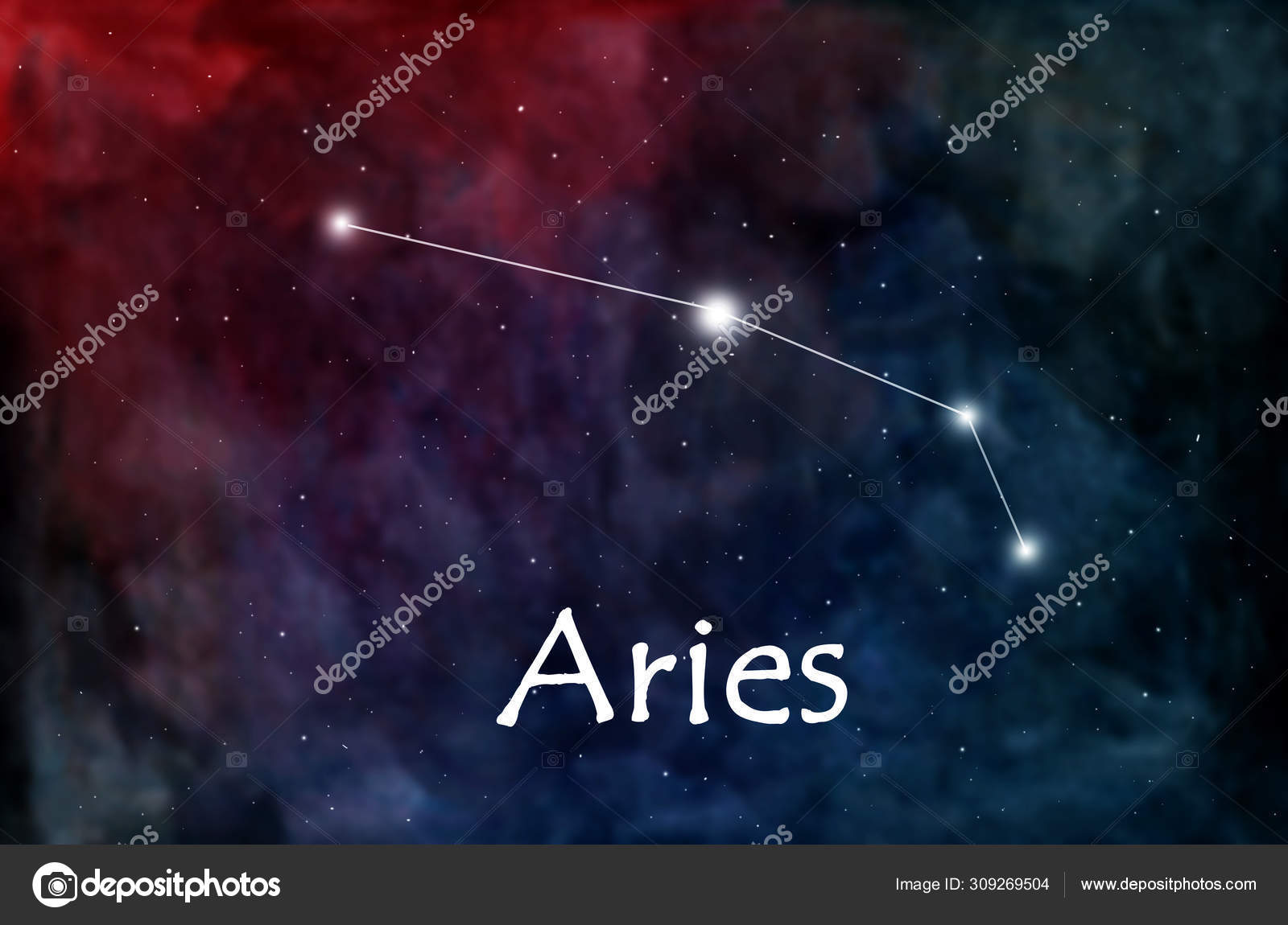 Aries Constellation Within Nebula