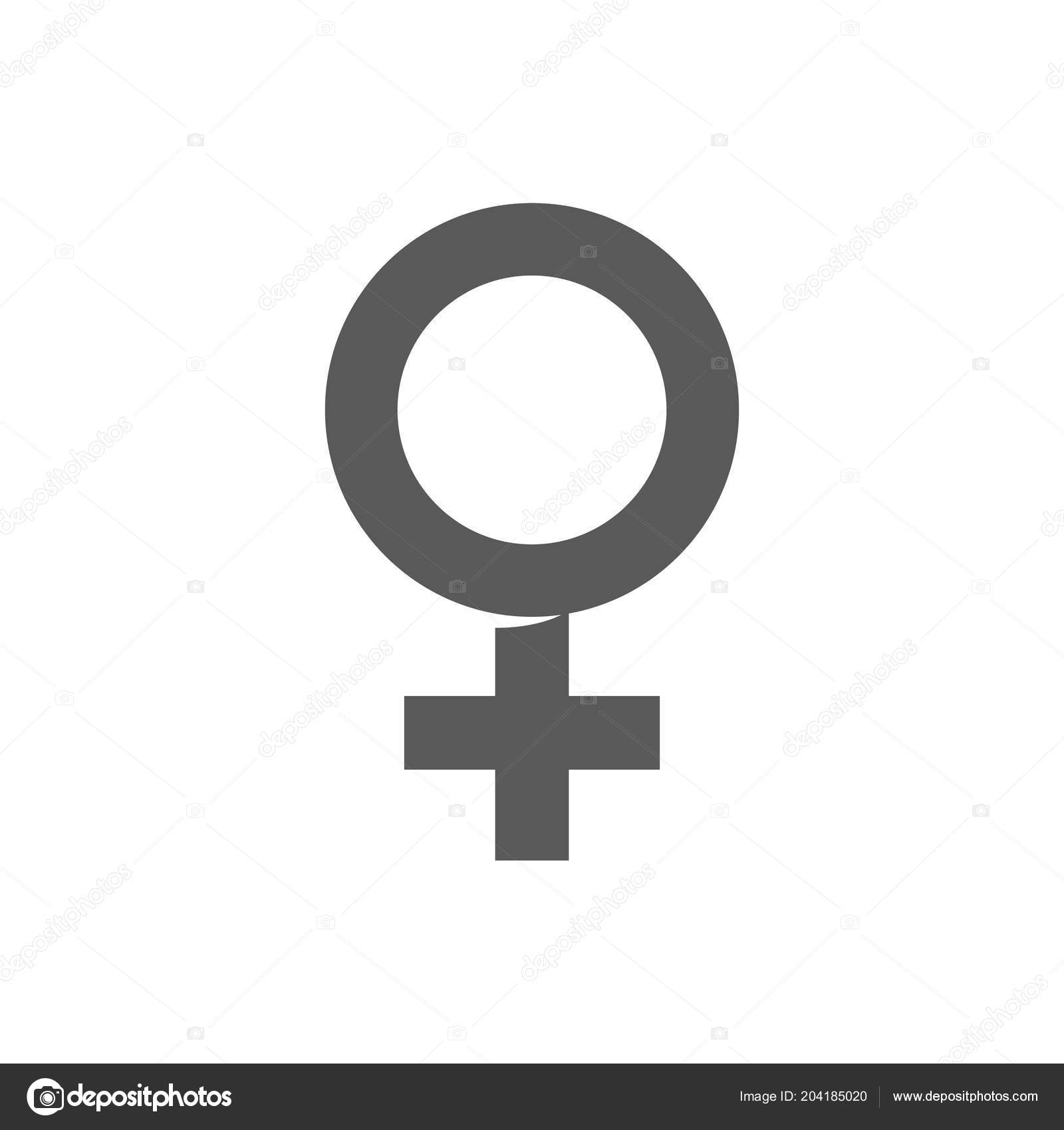 Female Symbol Icon Grayscale Vector Illustration Stock Vector by ...
