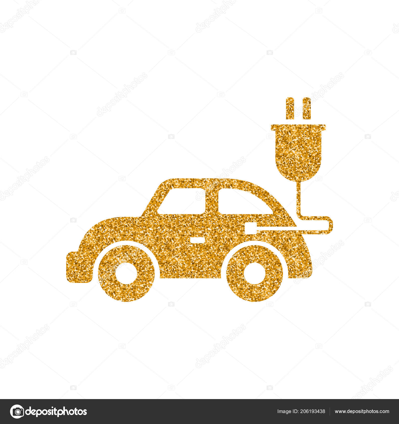 Car Icon Gold Texture Isolated White Background Stock Vector by ©puruan ...