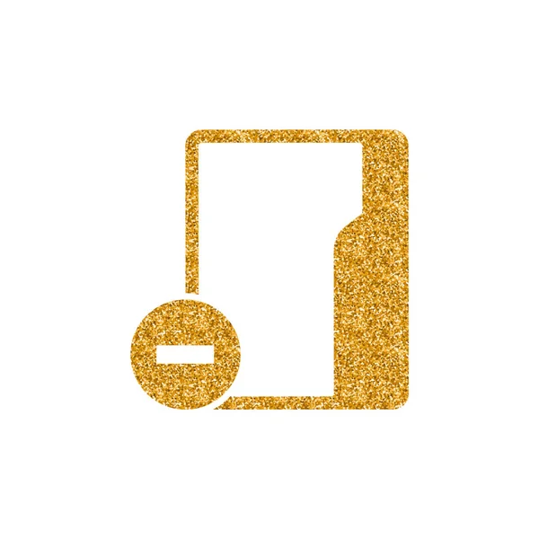 Shared Folder Icon Gold Glitter Texture Vector Illustration Stock ...