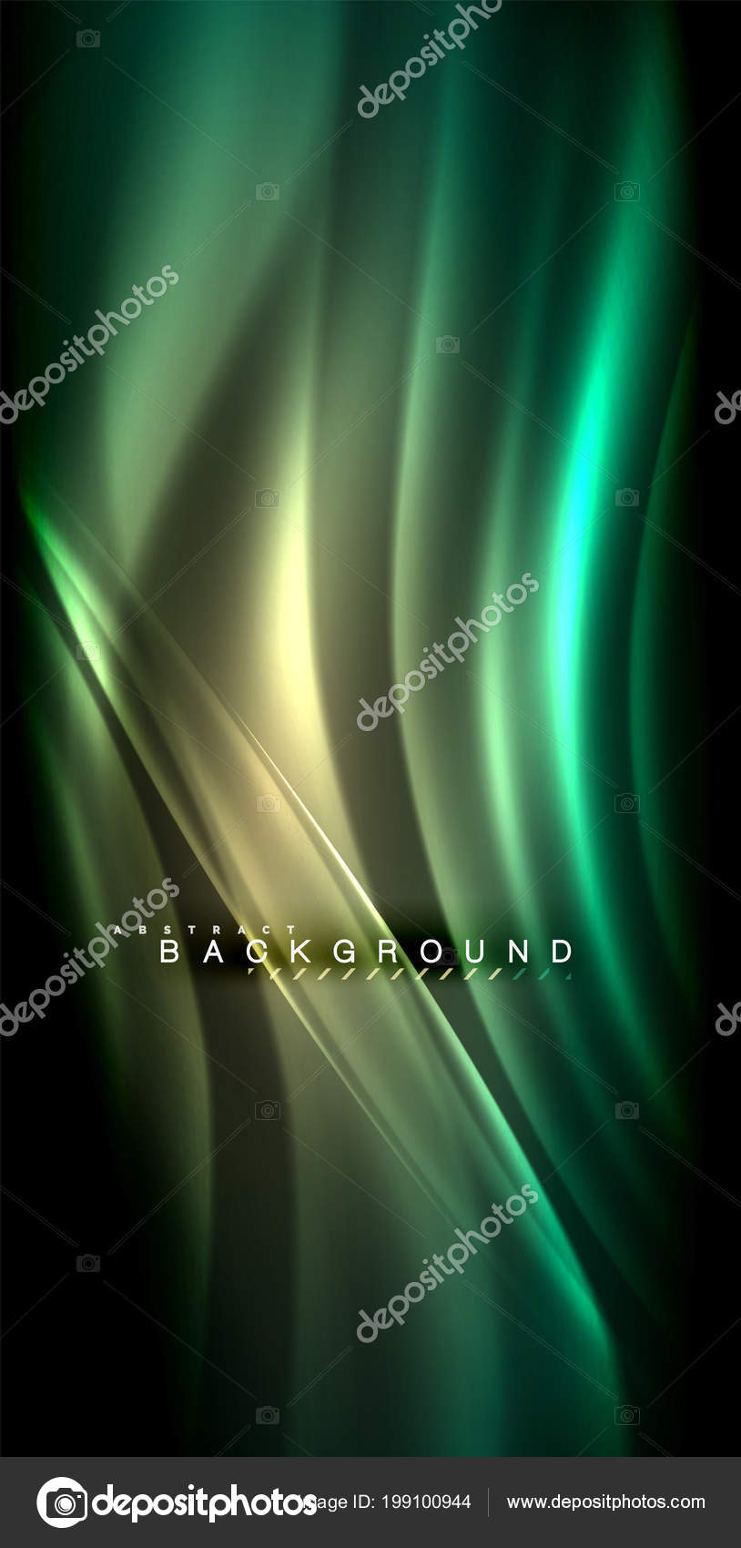 Neon glowing wave, magic energy and light motion background Stock ...