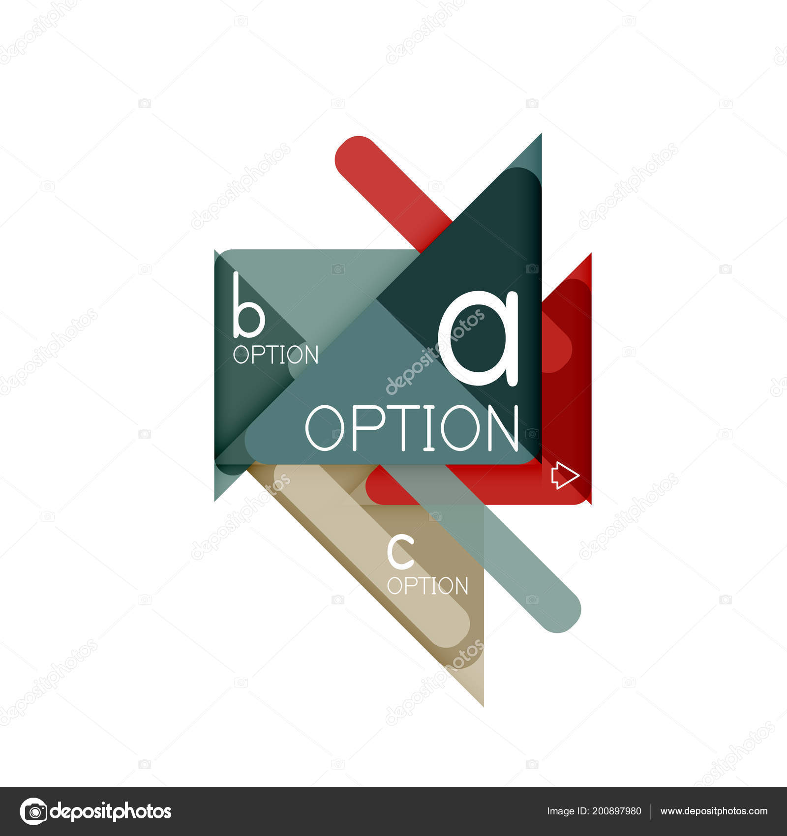 Triangle data visualization design, option infographic layout Stock ...