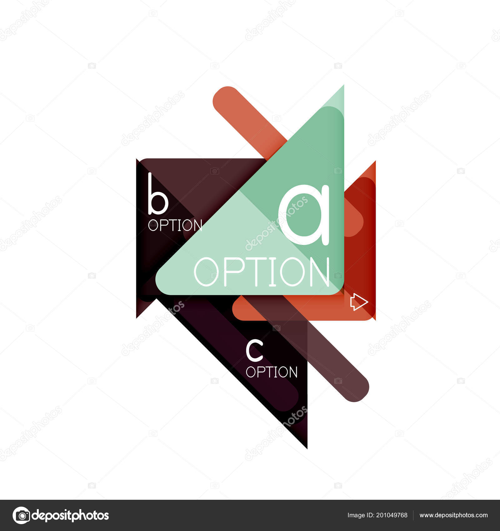 Triangle data visualization design, option infographic layout Stock ...