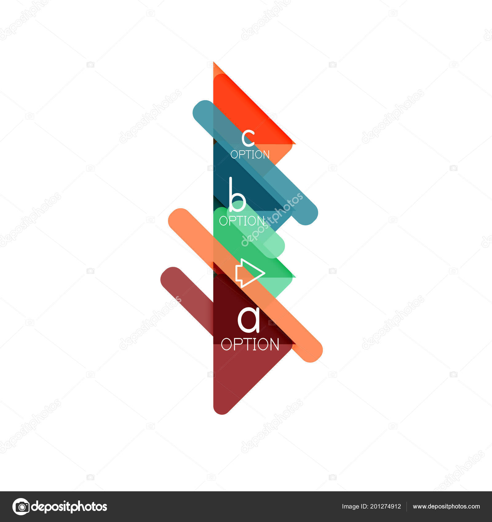Triangle data visualization design, option infographic layout Stock ...