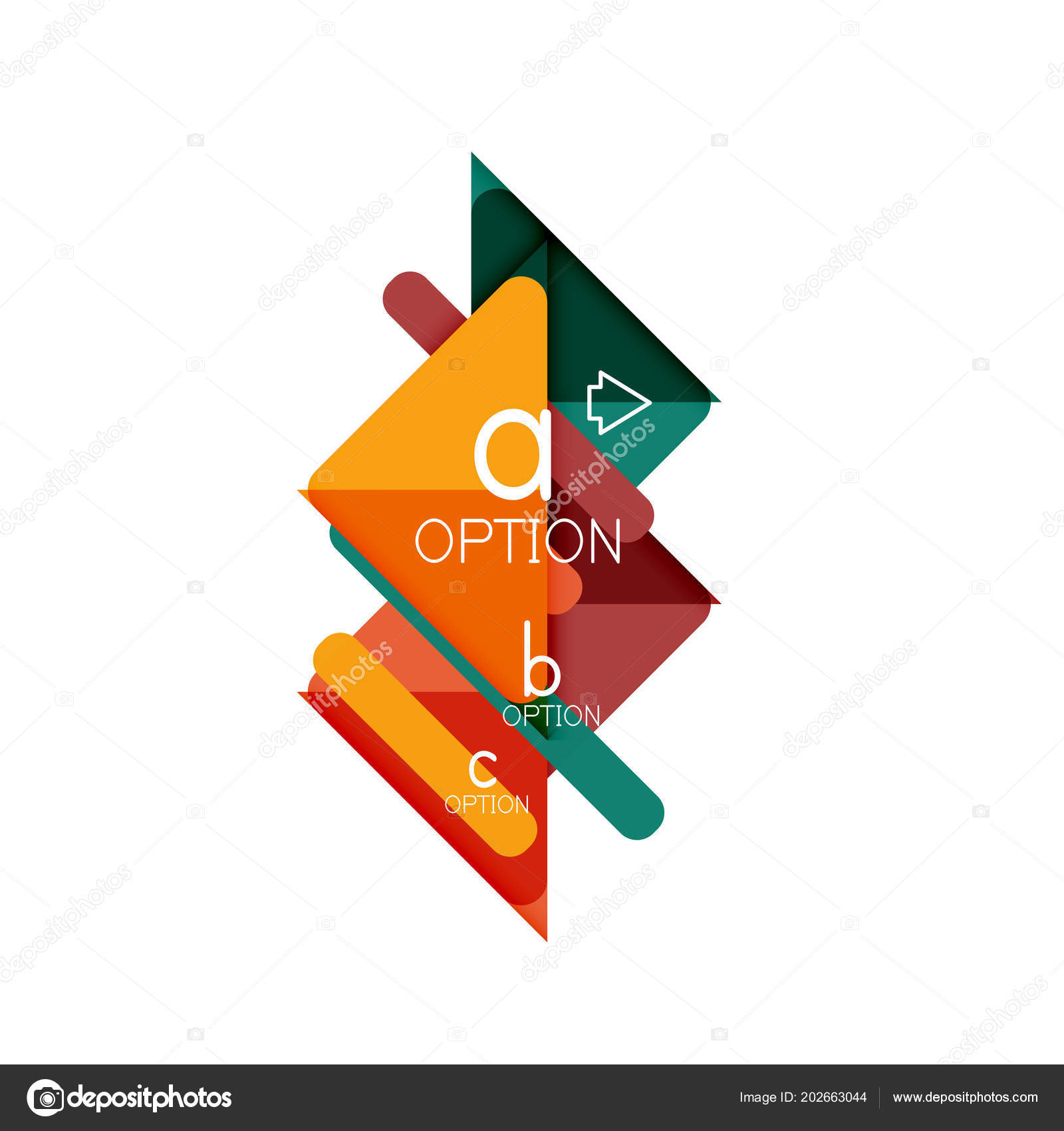 Triangle data visualization design, option infographic layout Stock ...