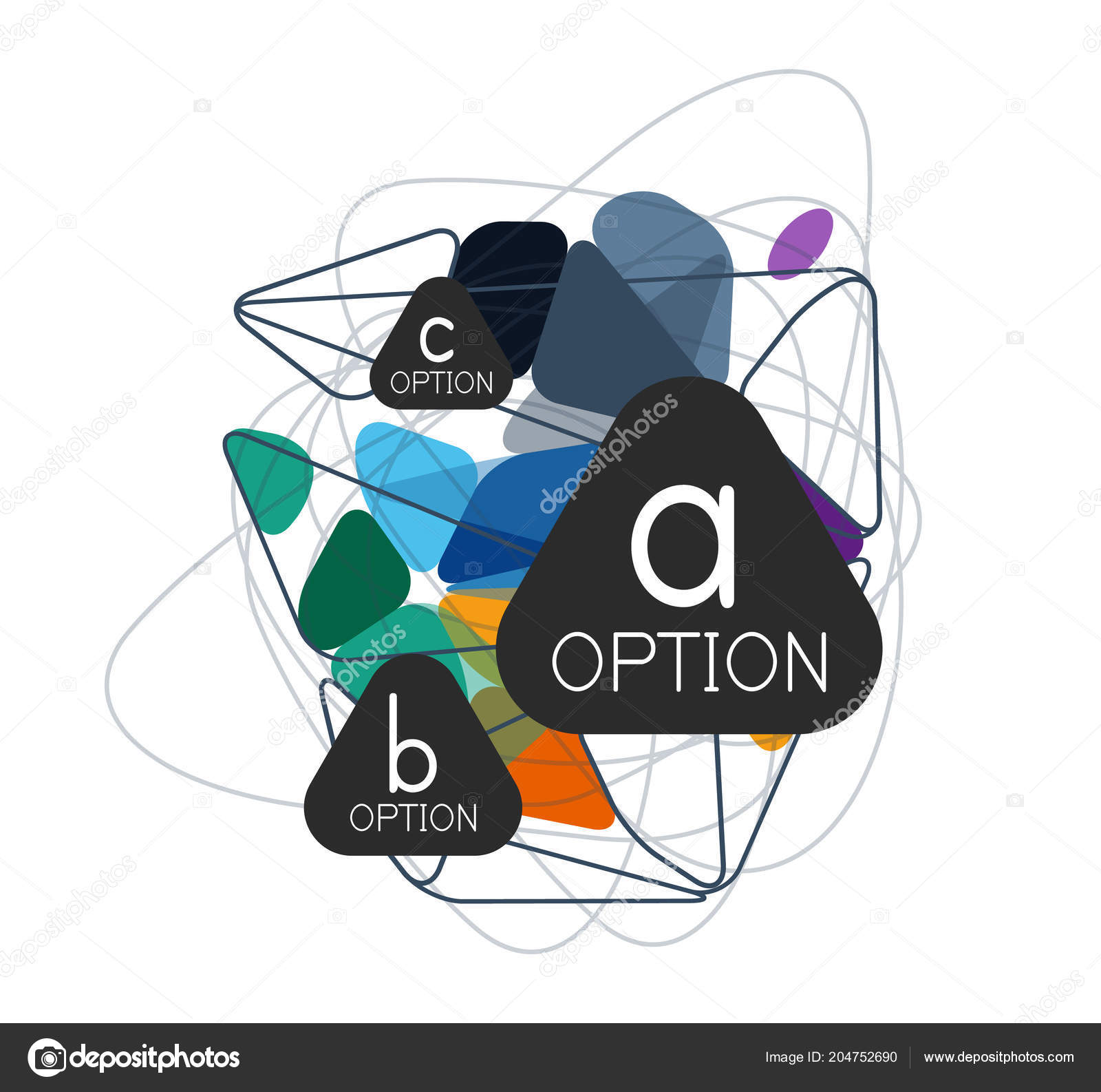 Geometric triangle infographics Stock Vector by ©akomov 204752690