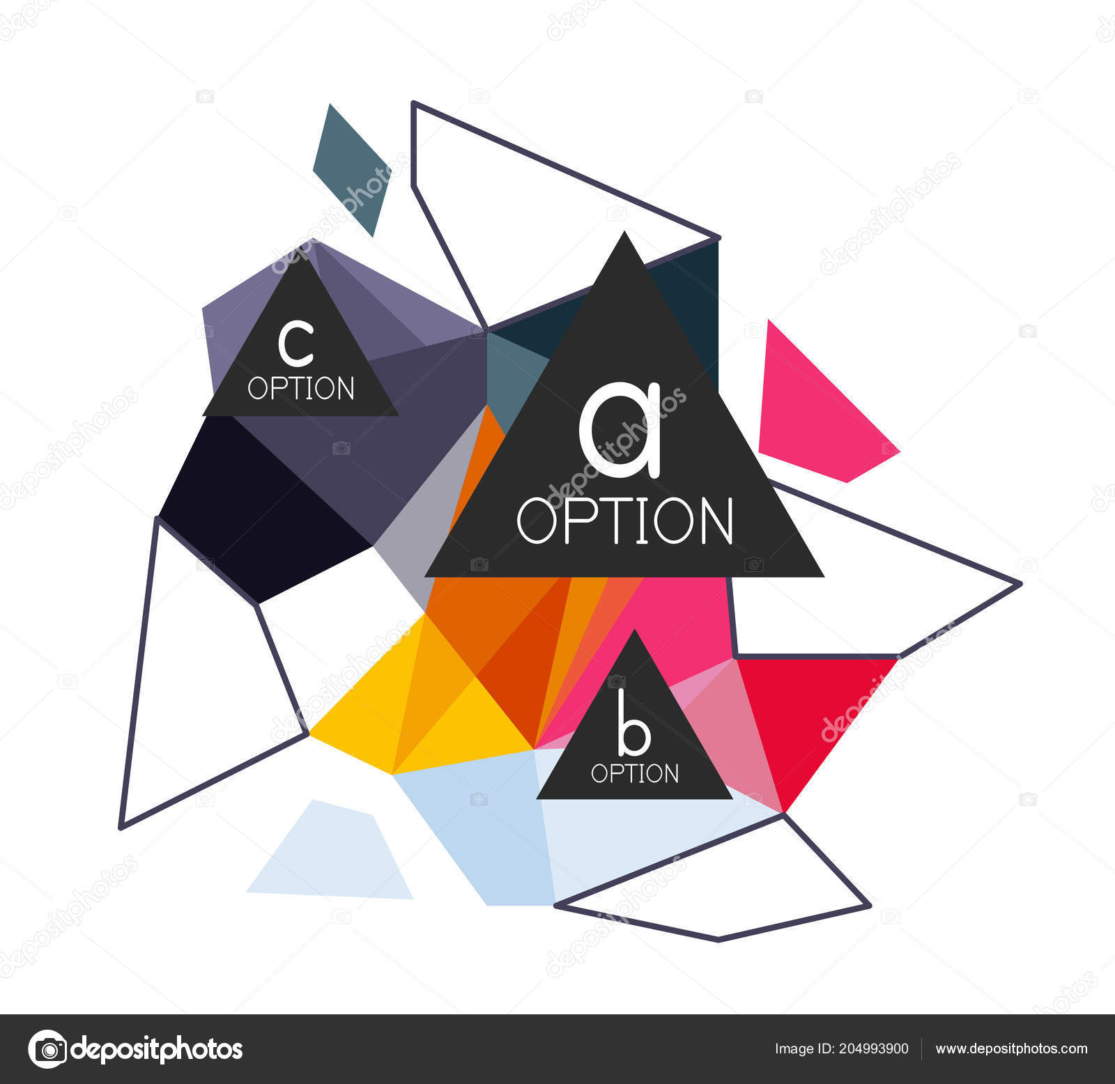 Triangle infographics design layout Stock Vector by ©akomov 204993900