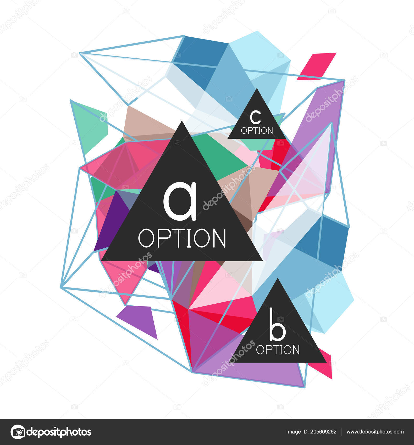 Triangle infographics design layout Stock Vector by ©akomov 205609262