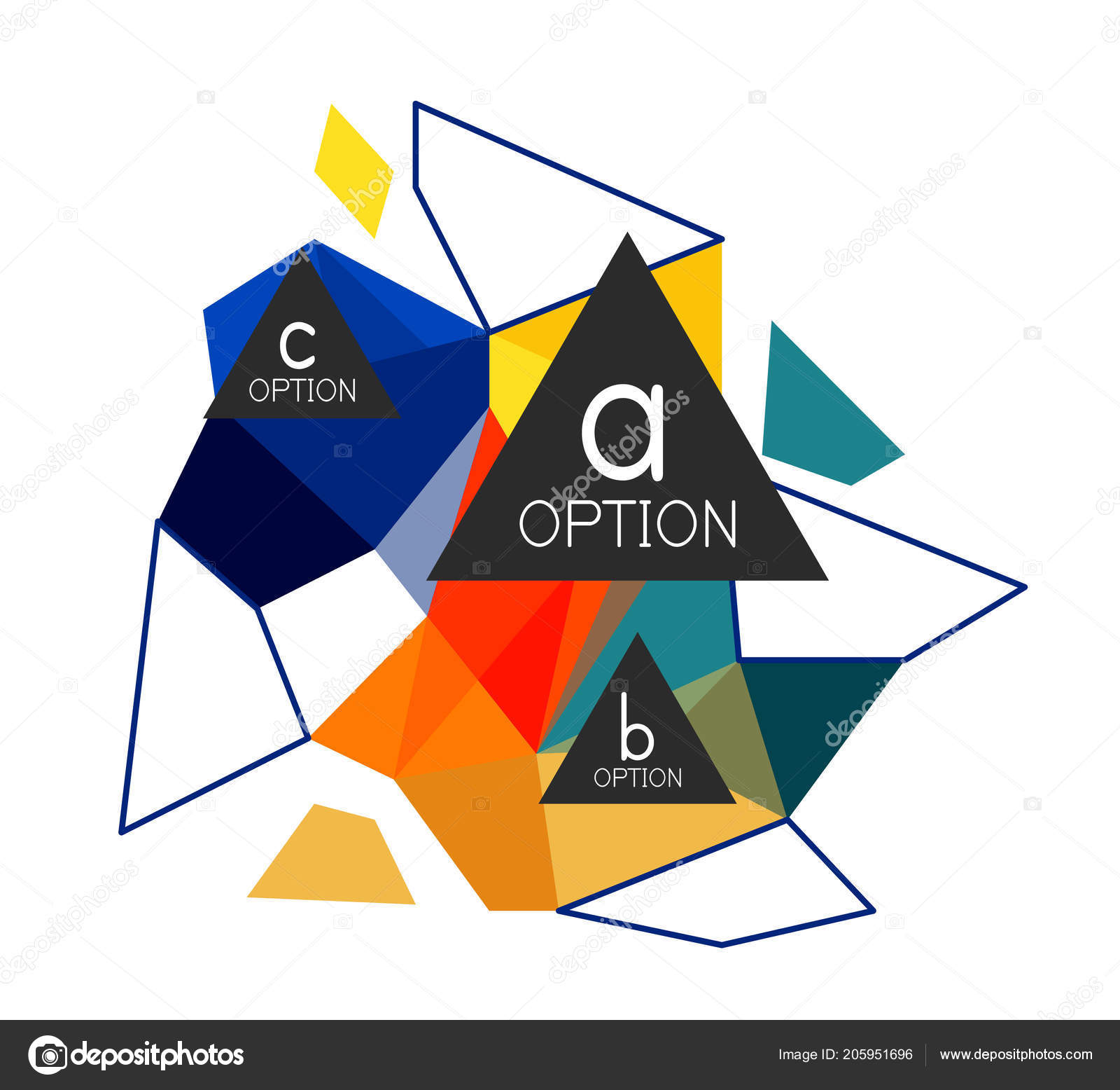 Triangle infographics design layout Stock Vector by ©akomov 205951696