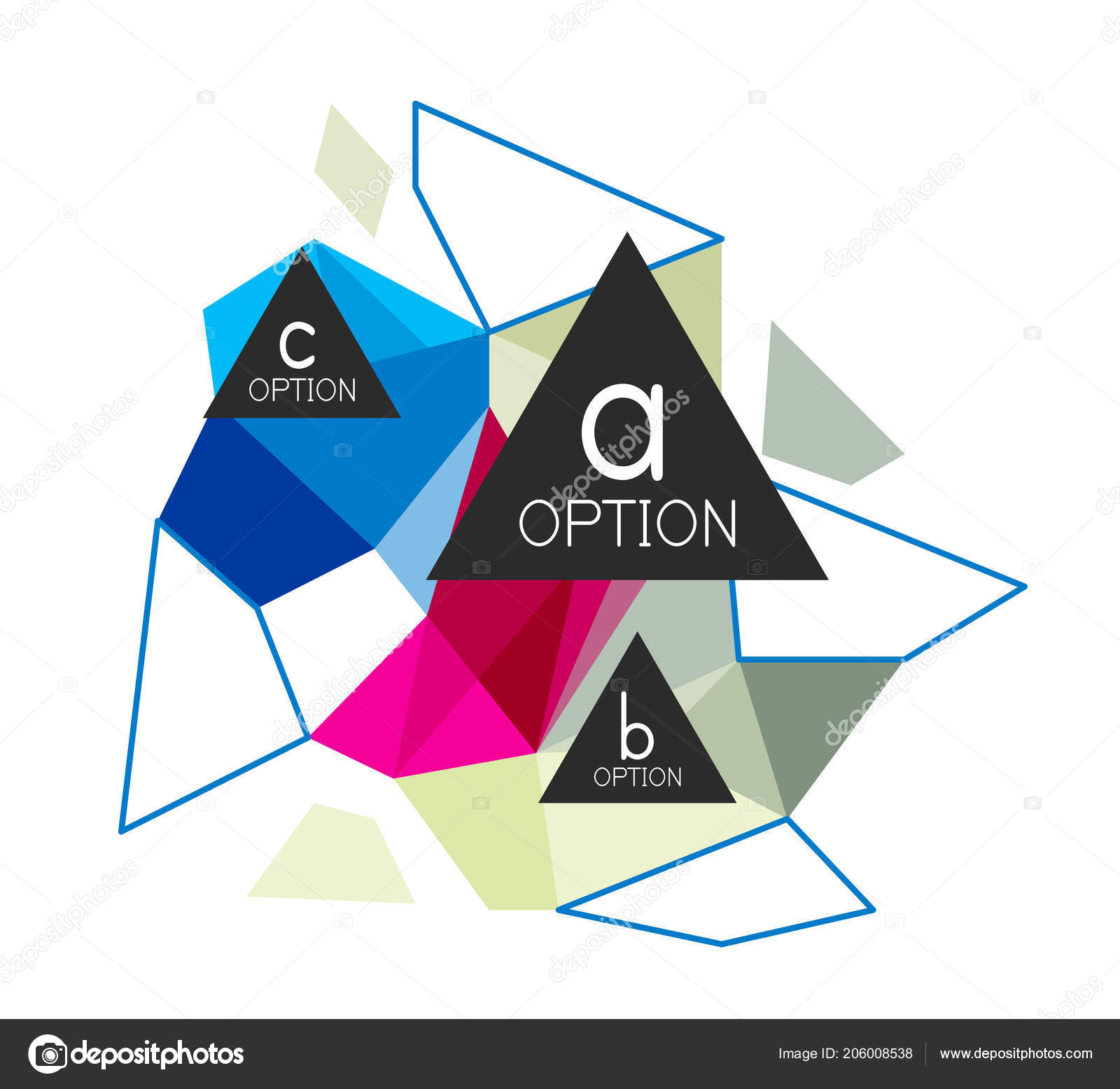 Triangle infographics design layout Stock Vector by ©akomov 206008538