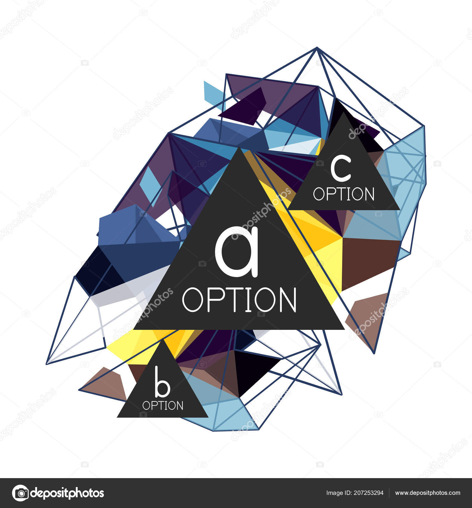 Triangle infographics design layout Stock Vector by ©akomov 207253294