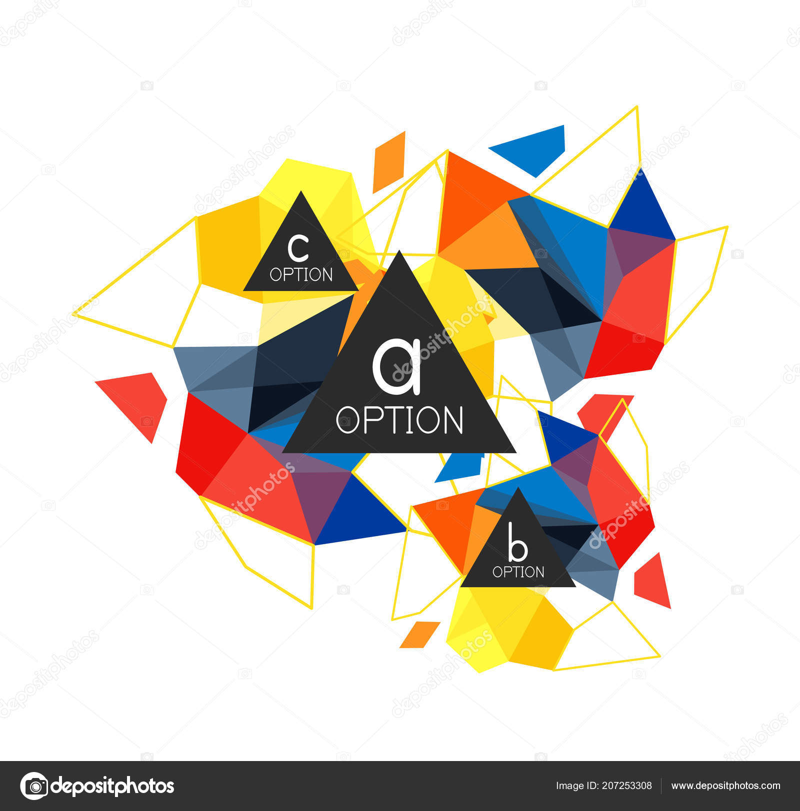 Triangle infographics design layout Stock Vector by ©akomov 207253308