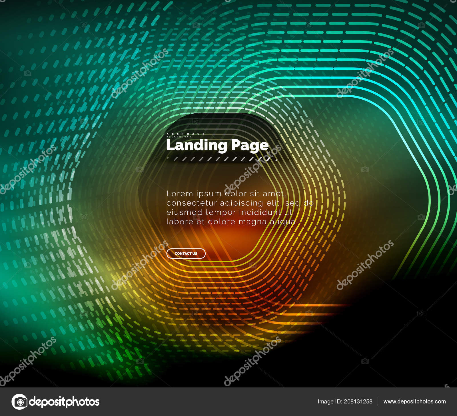 Neon glowing techno hexagon shape lines, hi-tech futuristic abstract ...