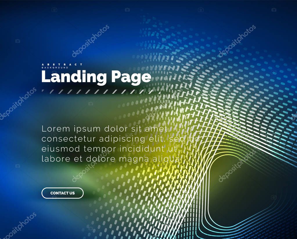 Fondo luminoso de neón para landing page Vector de stock por ©akomov ...