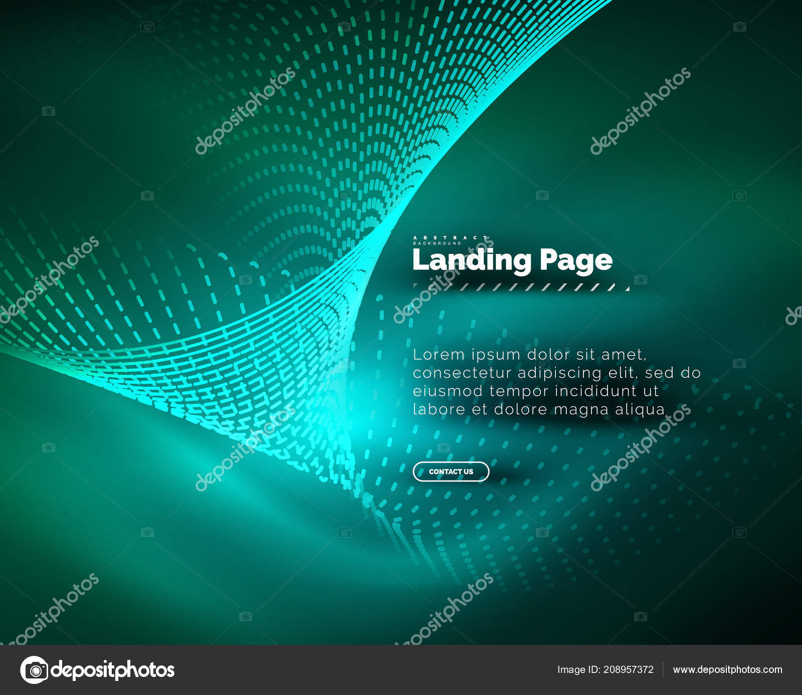 Neon glowing background for landing page Stock Vector by ©akomov 208957372